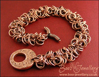 Double shaggy loops antiqued copper toggle bracelet by Boo's Jewellery ...