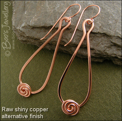 Long teardrop loop and rosebud knot earrings - Hand Crafted Jewellery ...