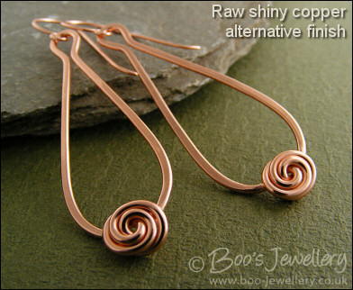 Long teardrop loop and rosebud knot earrings - Hand Crafted Jewellery ...