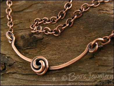 Rosebud knot antiqued copper necklace - Hand Crafted Jewellery by Boo ...